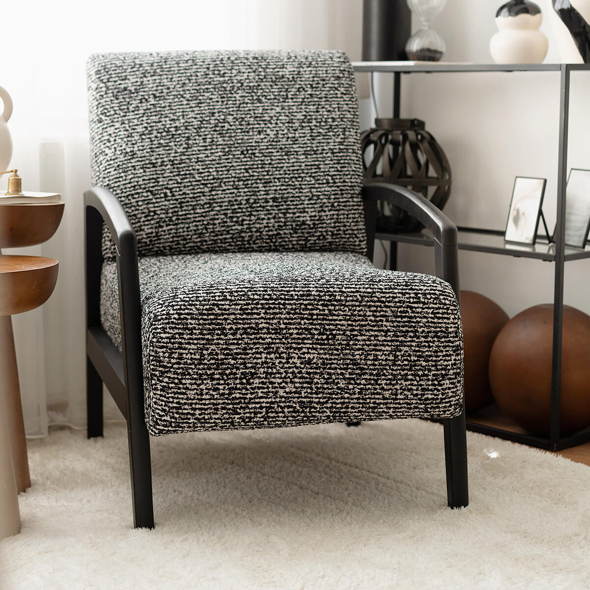 LUMA Ahşap Berjer - evodeko